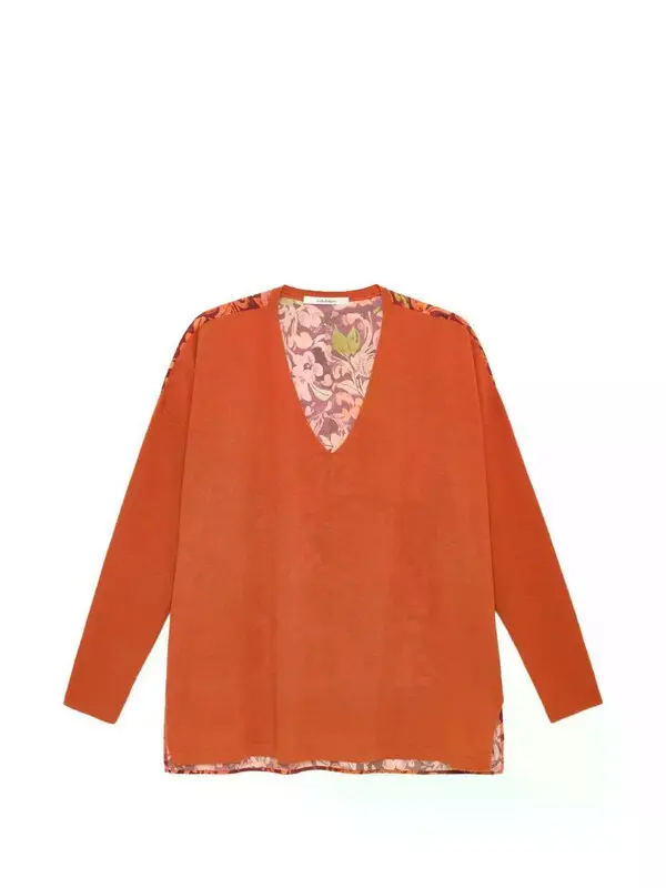 Malìparmi Floral-print V-neck Sweater