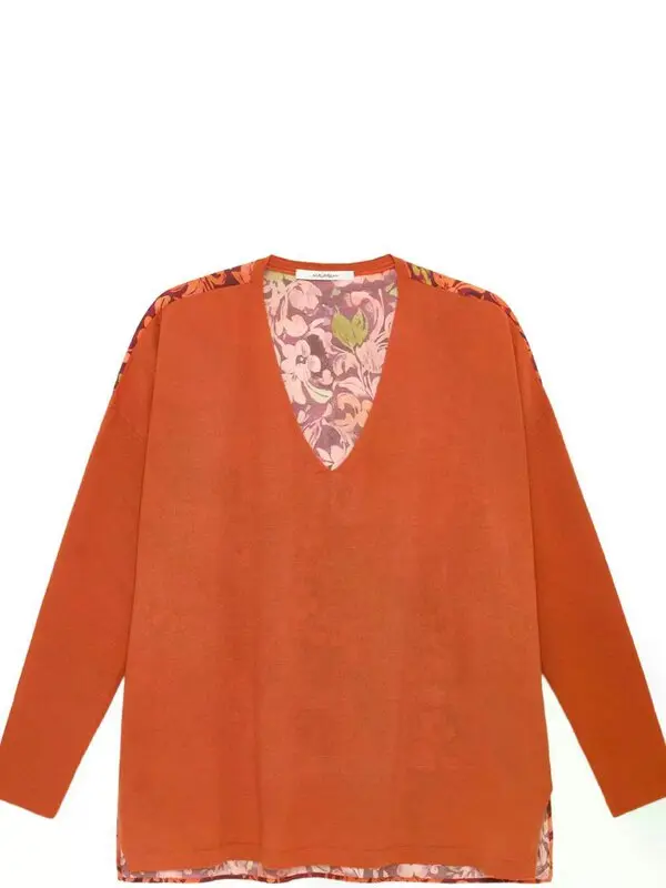 Malìparmi Floral-print V-neck Sweater