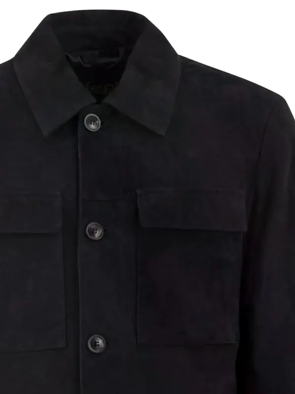 Herno Bottom-down Suede Jacket