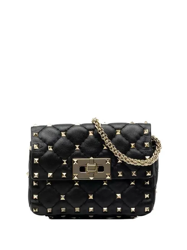 Valentino Garavani 2000-2017 Nappa Rockstud Spike Crossbody Bag
