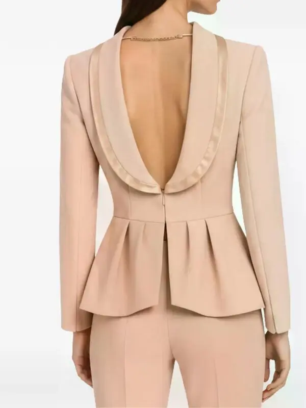 Elisabetta Franchi Satin-trim Peplum Jacket