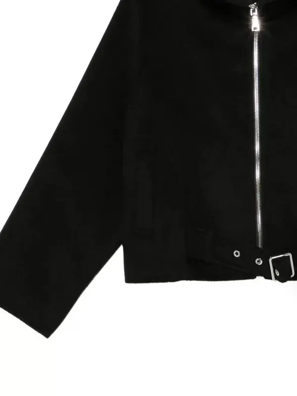 Seventy Belted Ribbed-collar Jacket