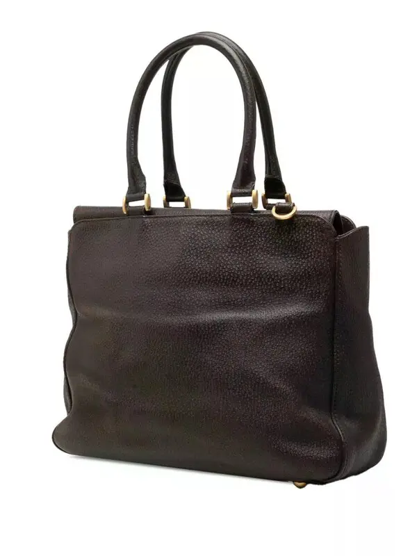 Fendi 2010-2026 Textured Leather Classico No 3 Satchel