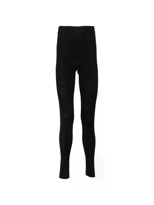 StÜssy Waffle-knit Wool Trousers - Black