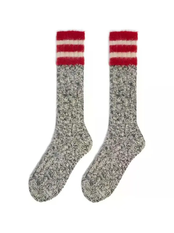 Dsquared2 Striped-trim Marl Socks - Grey