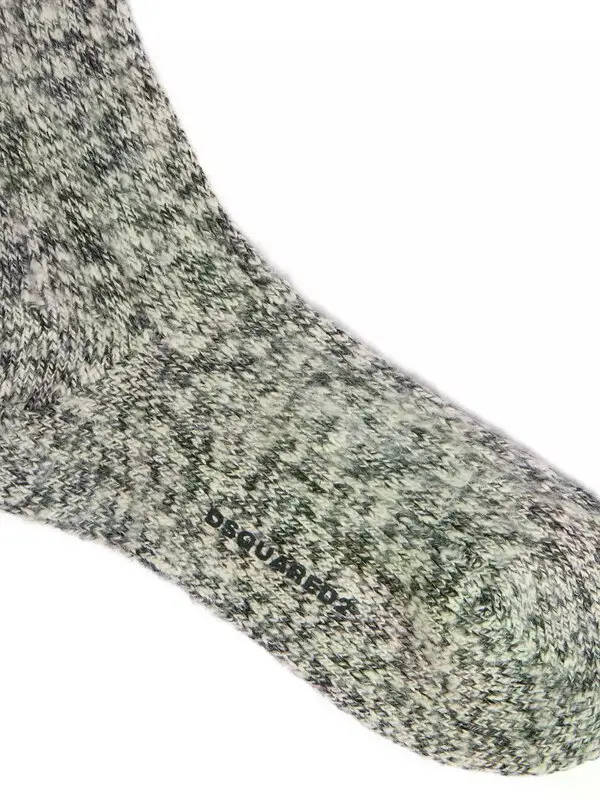 Dsquared2 Striped-trim Marl Socks - Grey