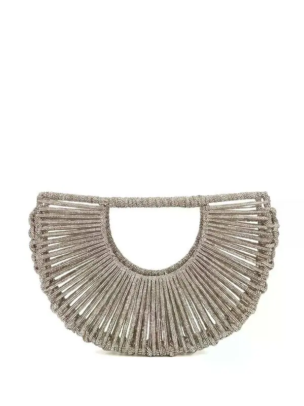 HIBOURAMA Demetra Crystal-embellished Clutch Bag - Silver