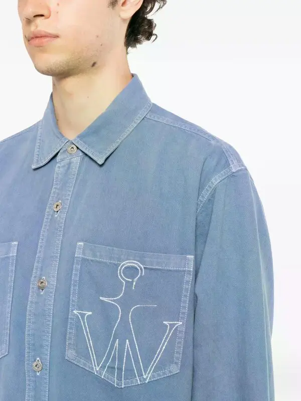 JW Anderson Anchor Logo-embroidered Shirt