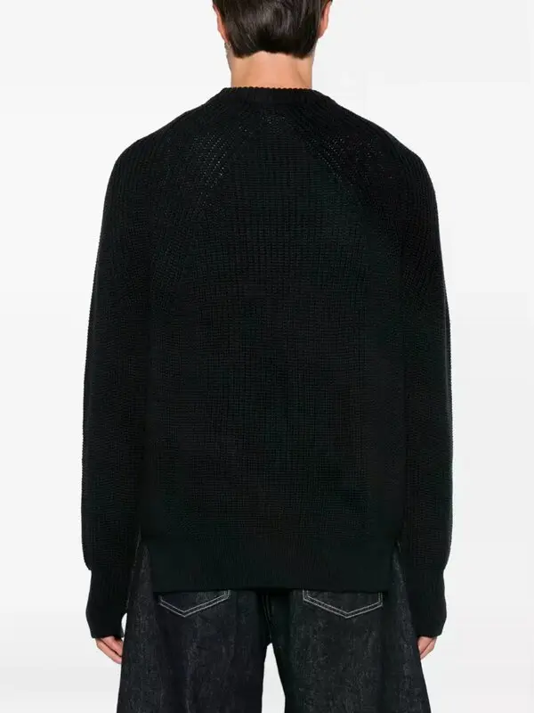 Comme Des Garçons Ribbed-knit Raglan-sleeve Sweater