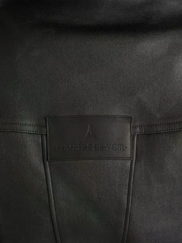 Manière De Voir Karla Wax-effect Cinch-waist Jacket