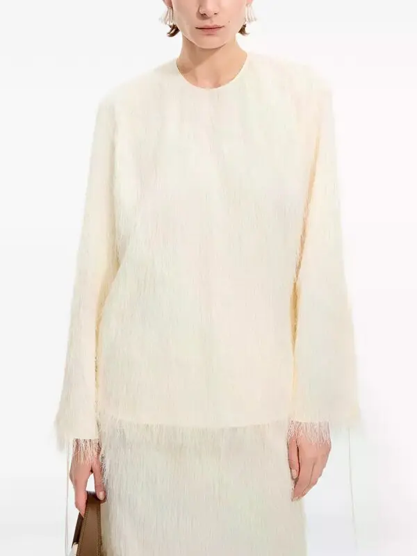 JNBY Fringe-jacquard Long-sleeve Top