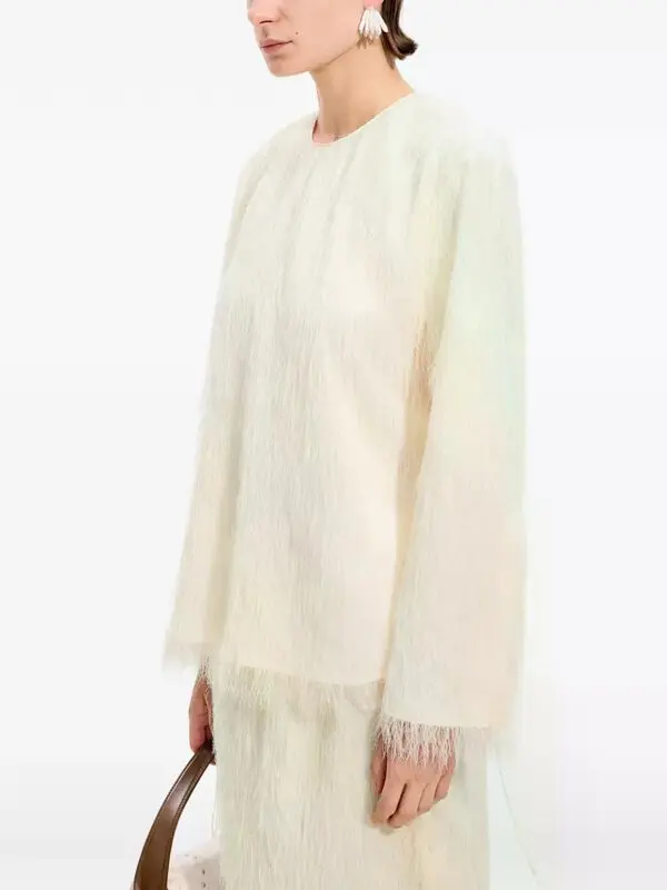 JNBY Fringe-jacquard Long-sleeve Top