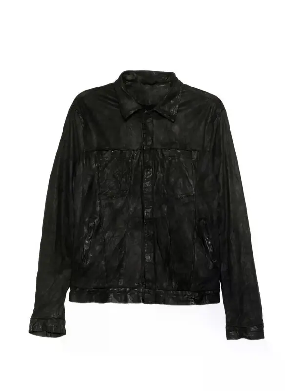 GIORGIO BRATO Crinkled Leather Jacket