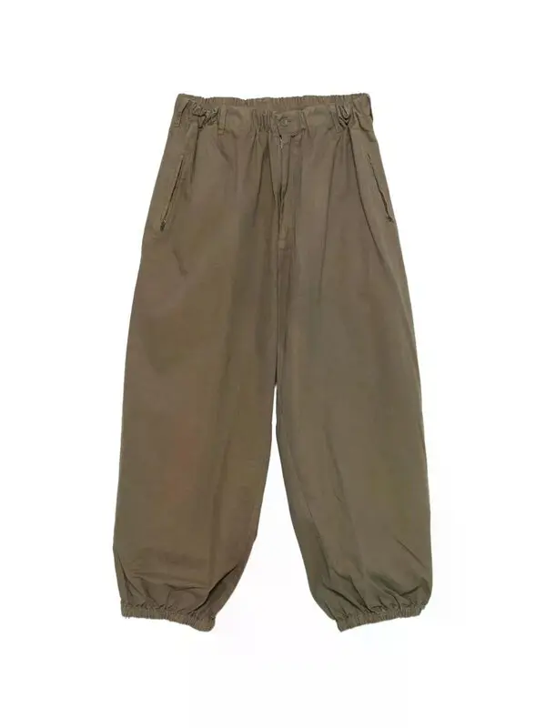 ENTIRE STUDIOS Elasticated Drawstring-hem Trousers - Green