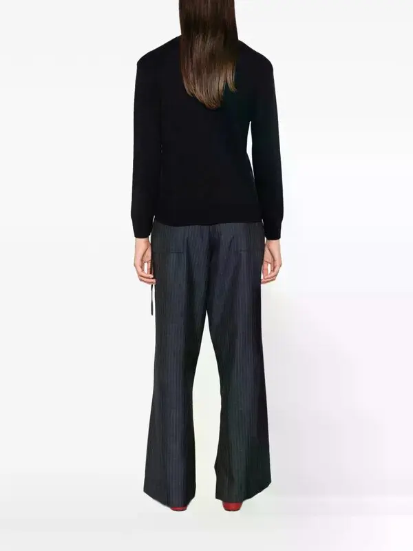A.p.c. Logo-embroidered Crew-neck Sweater - Blue