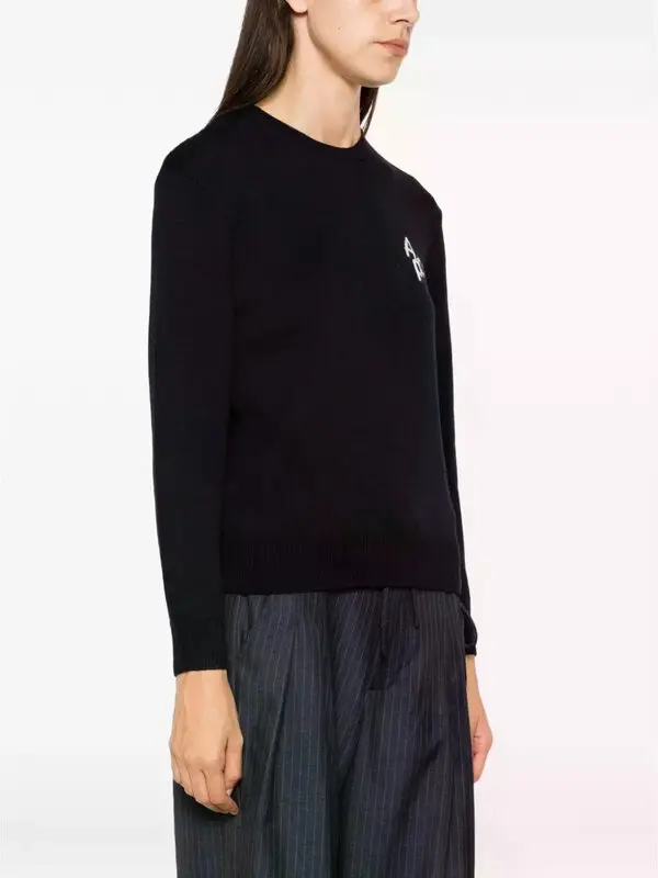A.p.c. Logo-embroidered Crew-neck Sweater