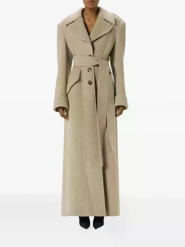 Blumarine Belted Maxi Coat