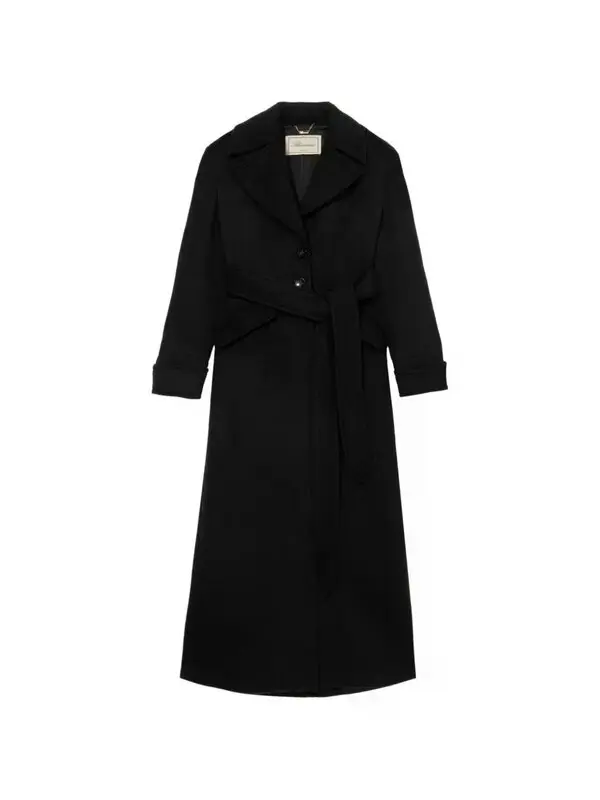 Blumarine Belted Button-up Coat