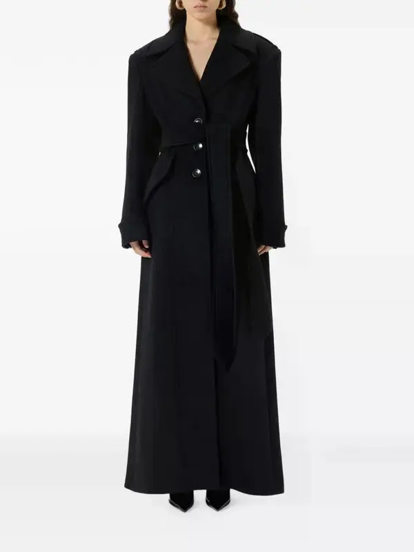 Blumarine Belted Button-up Coat