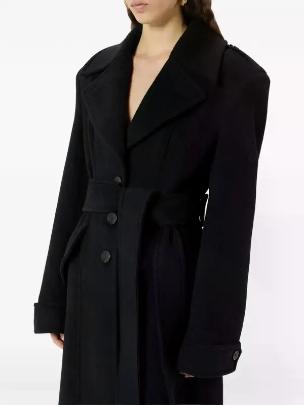 Blumarine Belted Button-up Coat