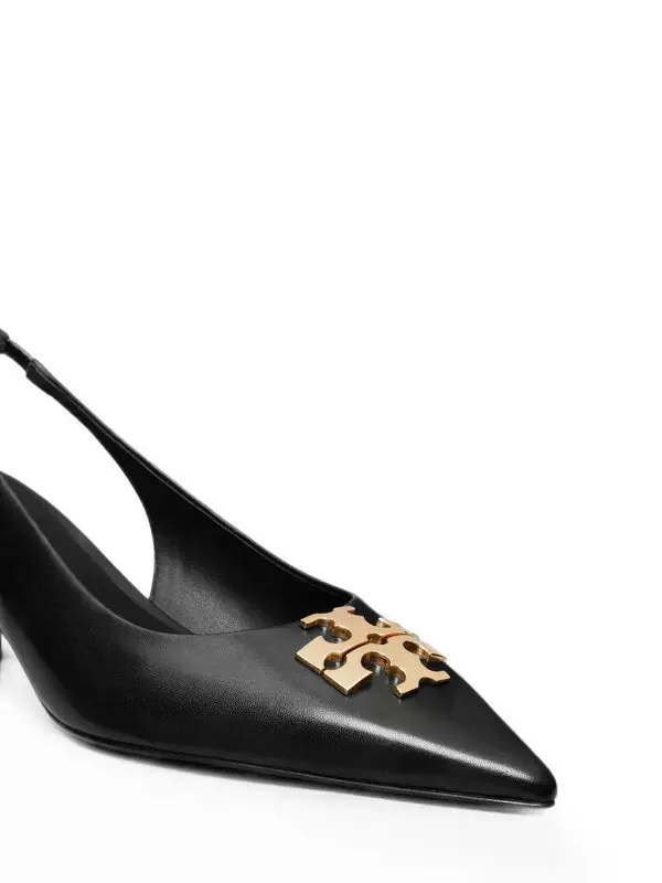 Tory Burch Charlie Logo-plaque Slingback Pumps