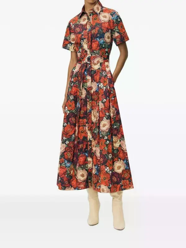 Adam Lippes Leighton Floral-print Dress