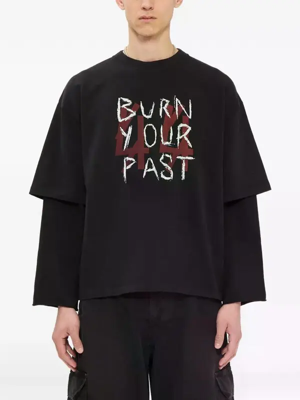 44 LABEL GROUP Byp Long-sleeve T-shirt - Black