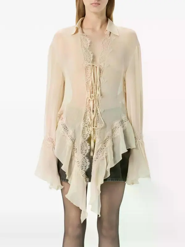 Blumarine Lace-trim Blouse