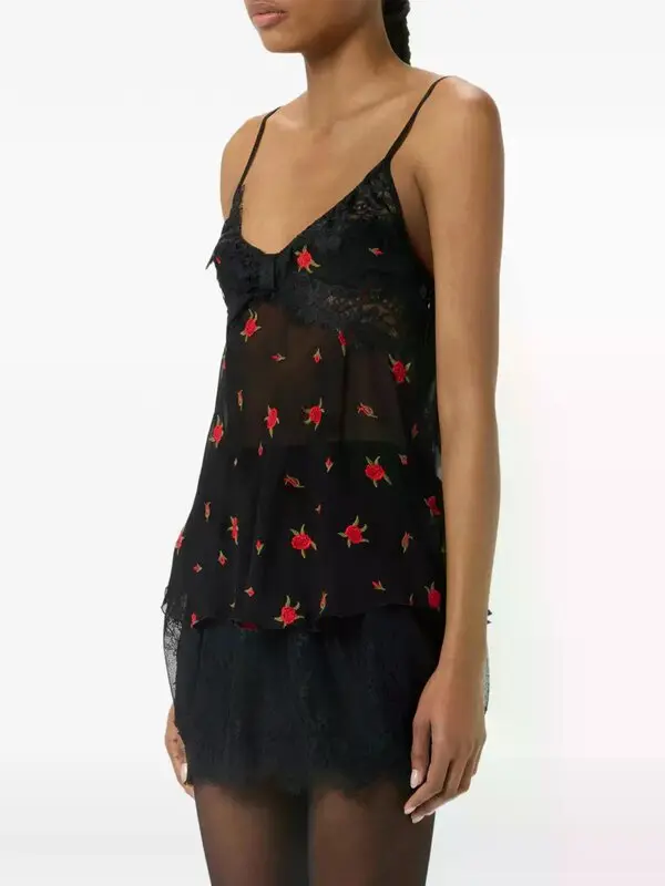 Blumarine Lace-trim Embroidered Top