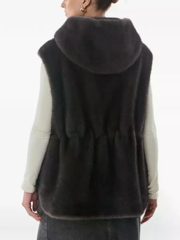 GIOVANNI PARIS Maury Faux-fur Waistcoat - Grey