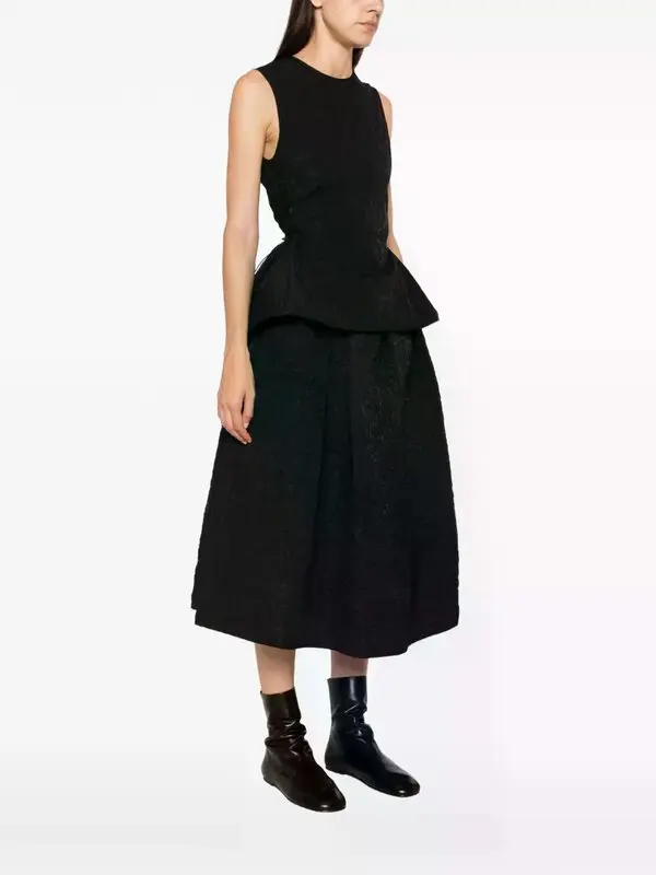 Cecilie Bahnsen Fellen Matelassé Peplum Top