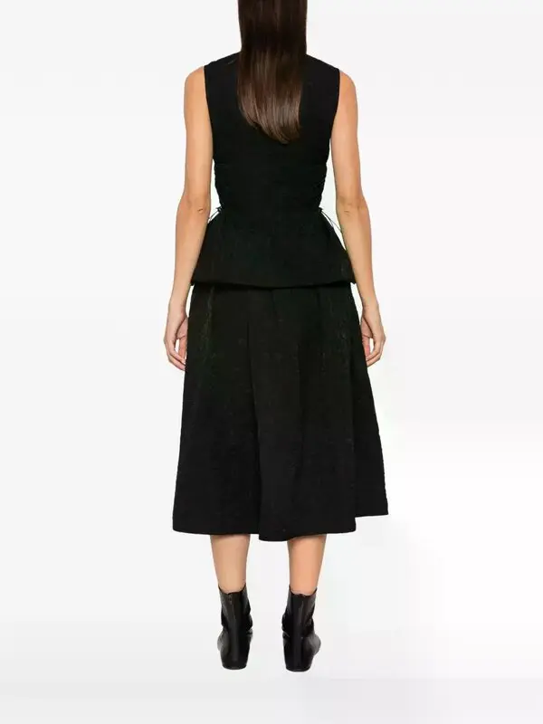 Cecilie Bahnsen Fellen Matelassé Peplum Top