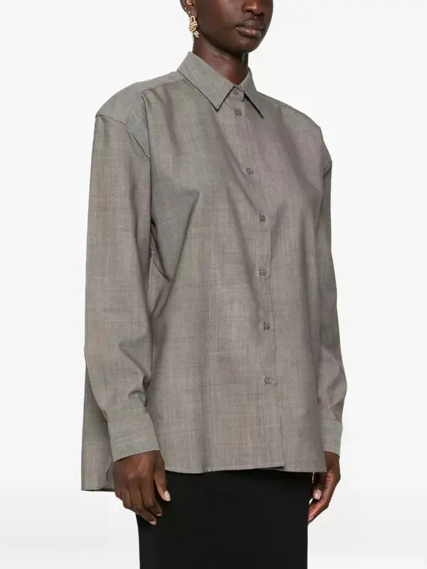 THE FRANKIE SHOP Oana Padded Wool Shirt