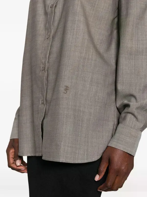 THE FRANKIE SHOP Oana Padded Wool Shirt