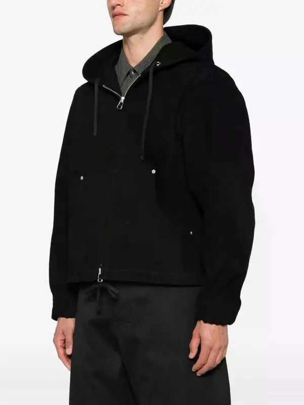 SAGE NATION Drawstring-hood Zip-up Jacket