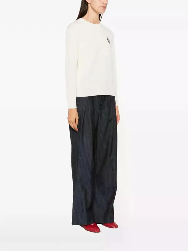 A.p.c. Logo-embroidered Sweater - Neutrals