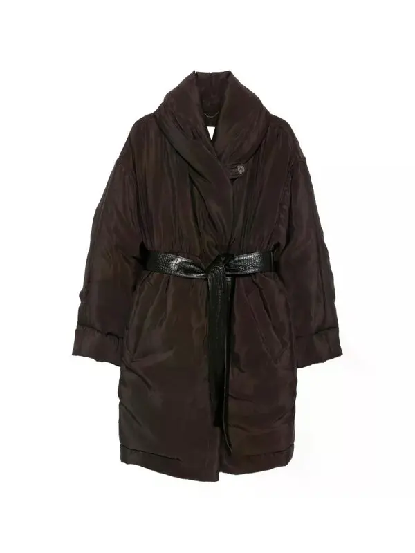 Magda Butrym Belted Padded Coat - Brown