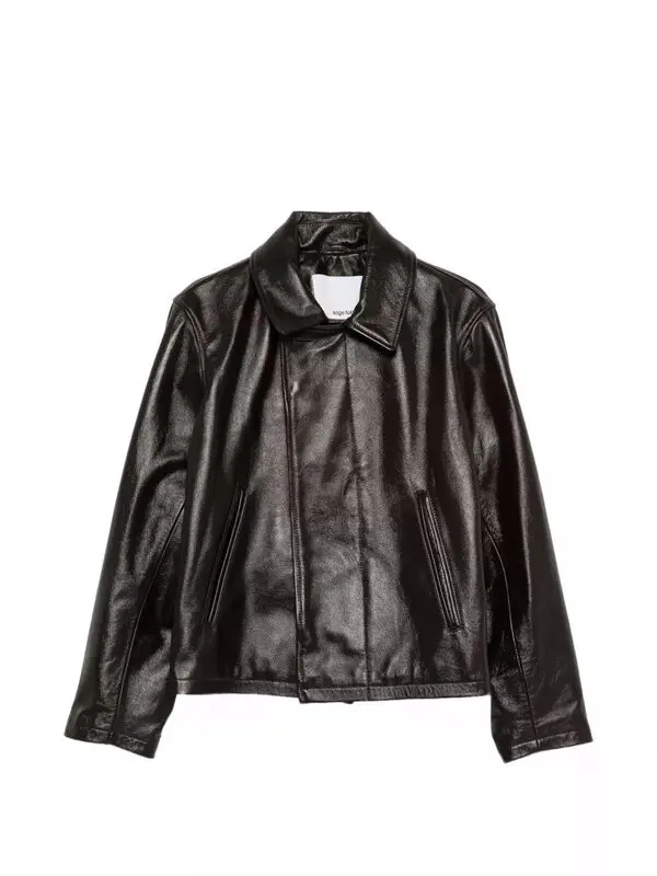 SAGE NATION Fold Leather Jacket