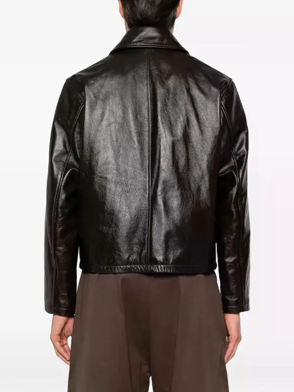 SAGE NATION Fold Leather Jacket