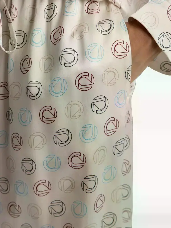 12 STOREEZ Logo-print Silk Pajamas