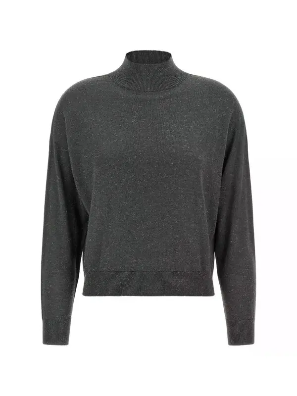 Peserico Lamé-effect Roll-neck Sweater