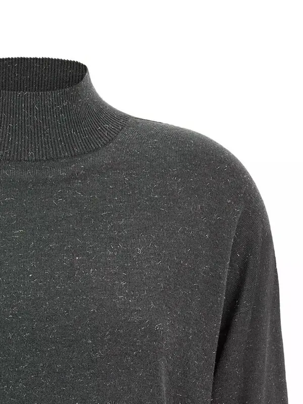 Peserico Lamé-effect Roll-neck Sweater