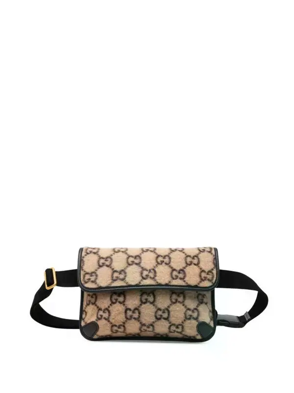Gucci 2000-2015 Gg Wool Slim Belt Bag - Neutrals