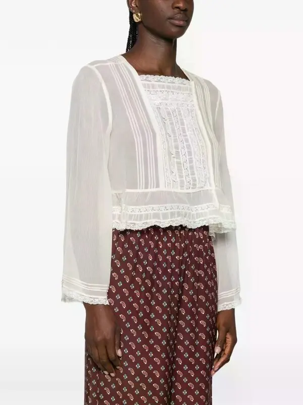 DÔEN Elodine Lace-trim Blouse