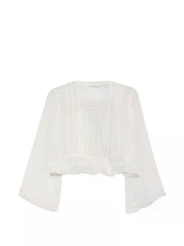 DÔEN Elodine Lace-trim Blouse - Neutrals
