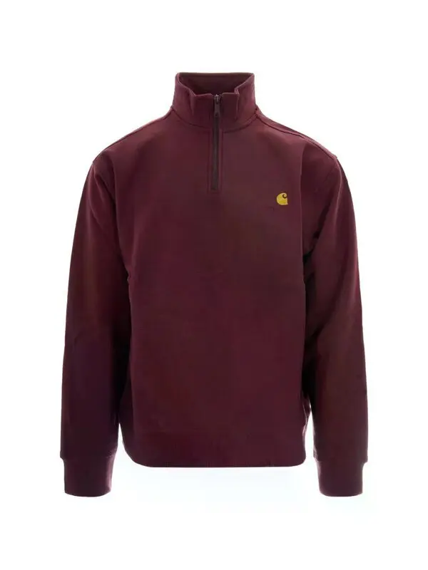 Carhartt Work In Progress Quarter-zip Logo-embroidered Sweater