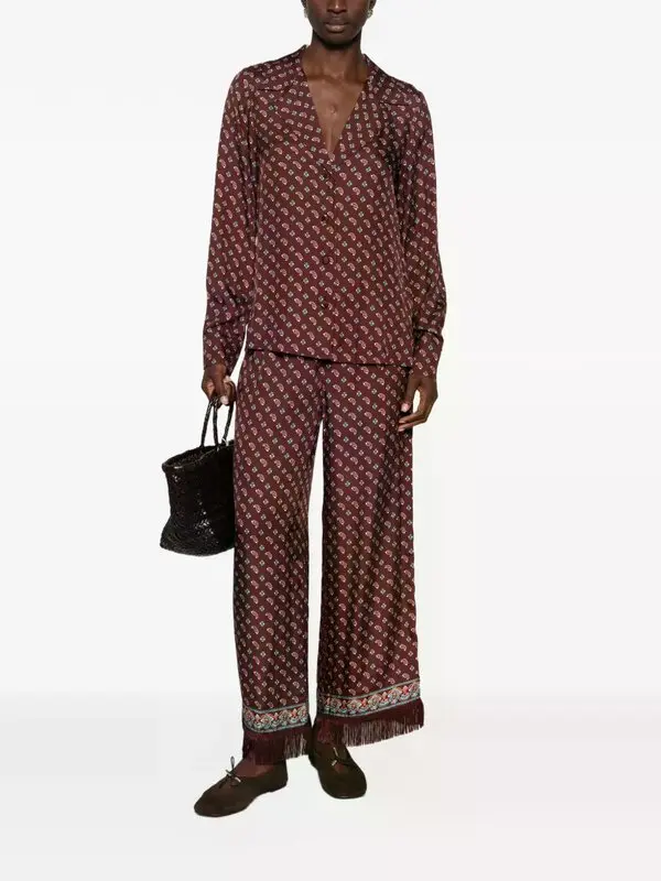 DÔEN Lavona Paisley-print Trousers