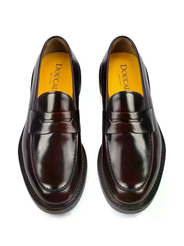 DOUCAL'S Smooth-finish Penny Loafers