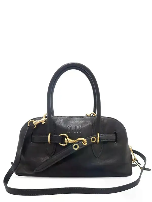 Miu Miu 2024 Small Nappa Aventure Satchel - Black
