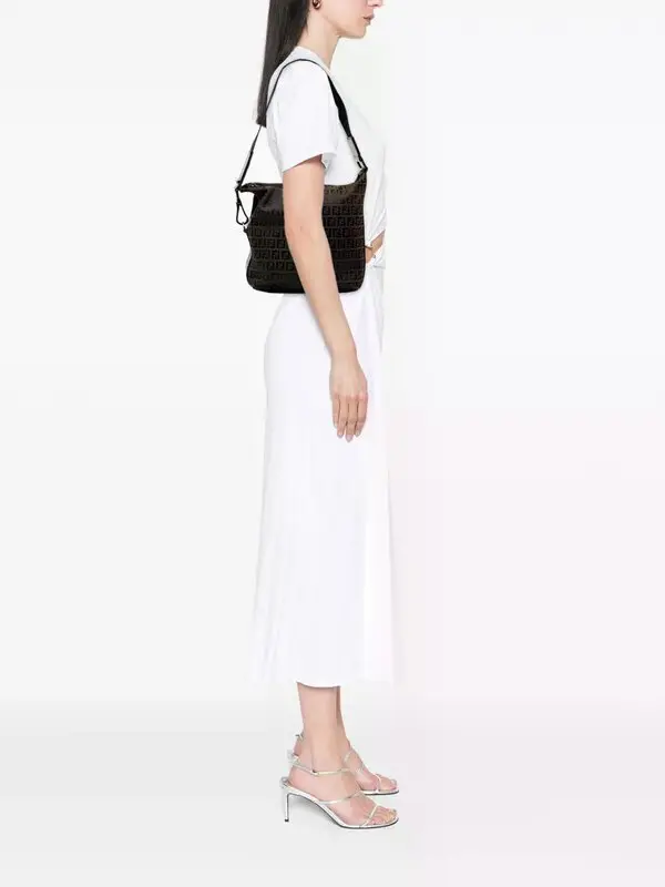 Fendi 20th Century Zucchino Canvas Shoulder Bag